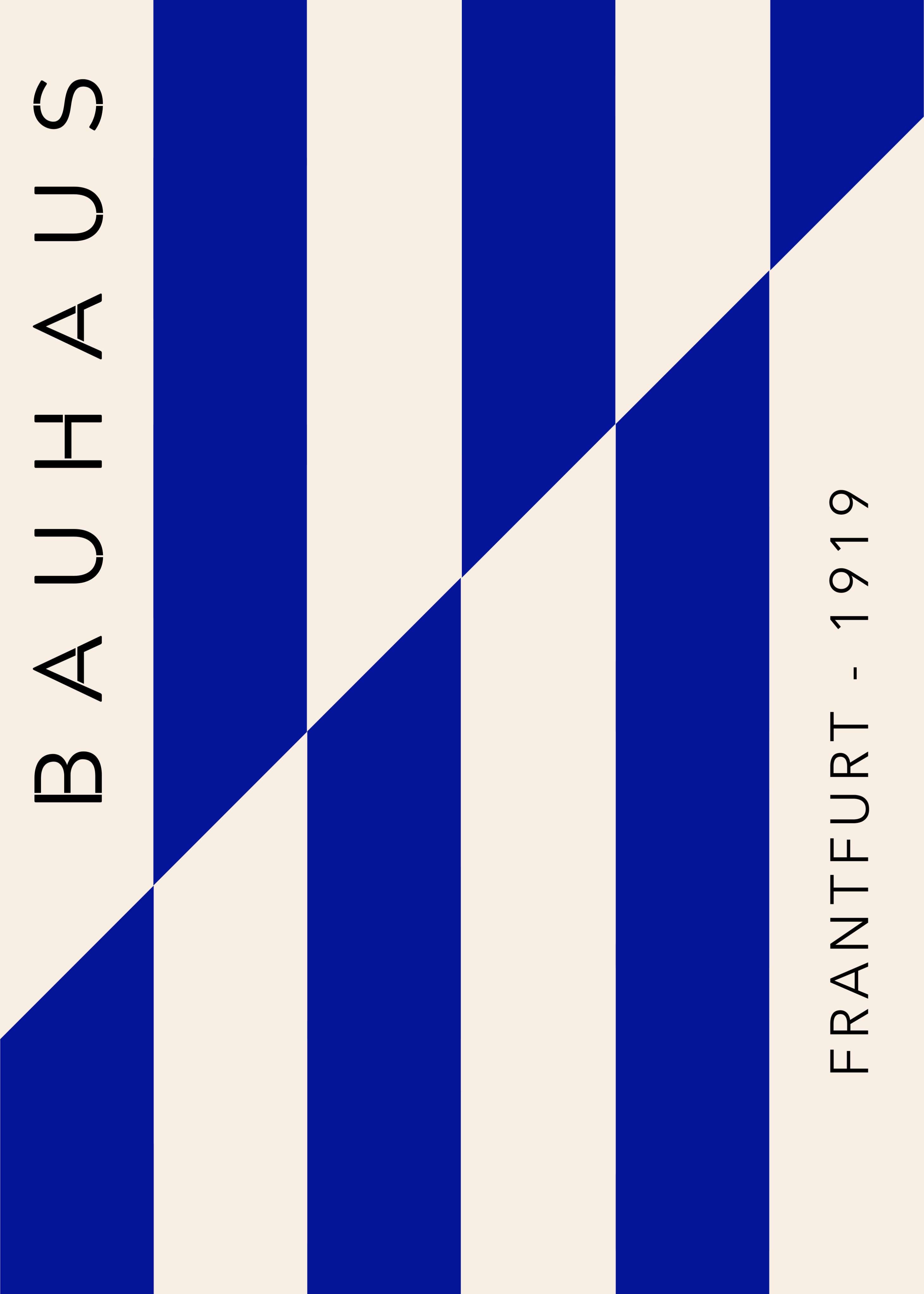 Bauhaus: Blue Stripes poster – Project Art
